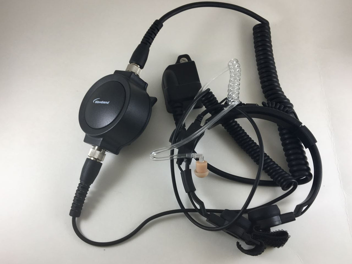 Tactical Heavy-Duty Throat Microphone with Acoustic Earphone